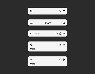 Navigation Bar UI Projects Photos Videos Logos Illustrations And Branding Behance