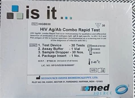 Is It 4th Generation Hiv Test Kit Number Of Reactions Preps Kit 30