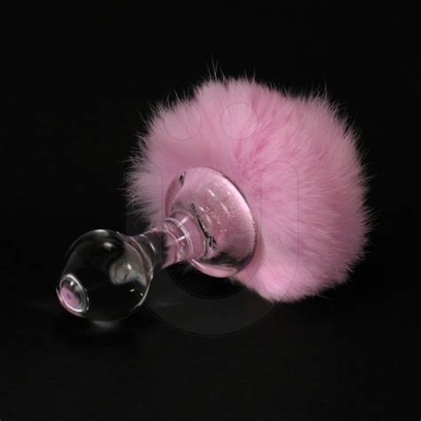 Crystal Delights Pink Bunny Tail Butt Plug Nakosite