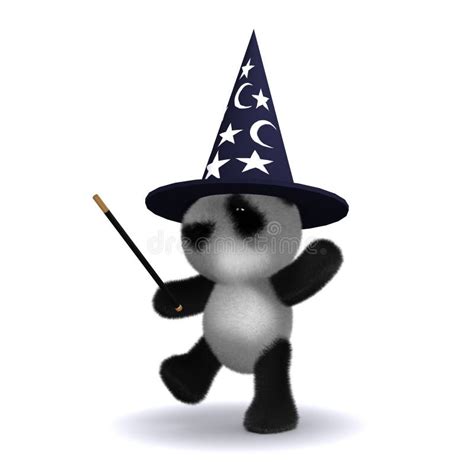 3d Panda Wizard Stock Illustration Illustration Of Young 40260748