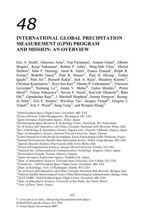 Pdf International Global Precipitation Measurement Gpm Program And Mission An Overview