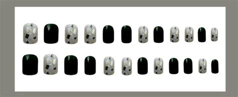 네일팁 인조네일 원컬러 풀파츠 골드 펄 대리석 아트 인조 네일 가짜손톱 Bu Nail N65
