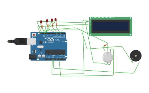 Circuit Design Program 6 Gas Sensor Tinkercad