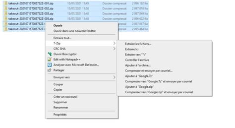 Extrairecompresser Plusieurs Fichiers Zip 7z Avec 7 Zip