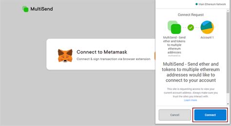 Send Eth And Erc20 Tokens To Multiple Addresses Using Multisend A Dapp