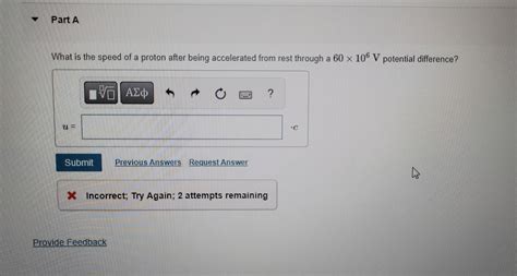 Solved What Is The Speed Of A Proton After Being Accelerated