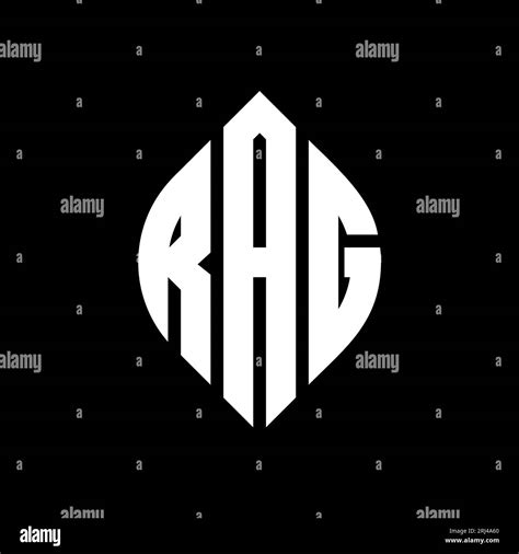 Rag Circle Letter Logo Design With Circle And Ellipse Shape Rag Ellipse Letters With
