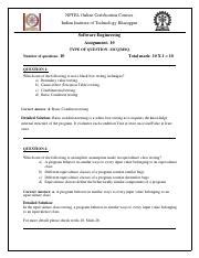 Assignment Software Engineering Pdf Nptel Online Certification Courses Indian Institute Of