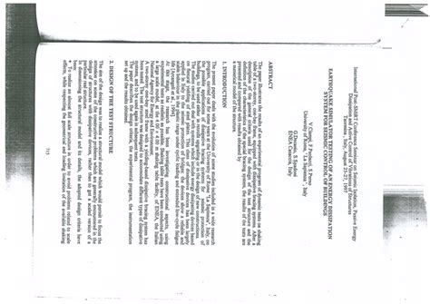 Pdf Earthquake Simulator Testing Of An Energy Dissipation System For Seismic Control Of Buildings