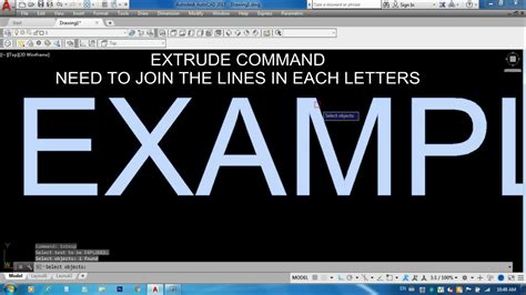No 9 Autocad 3d Text Tutorial Youtube