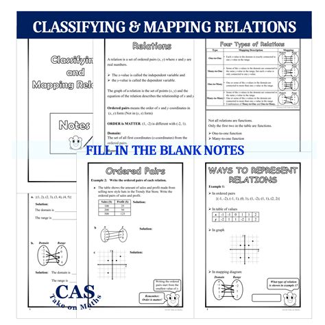 functions classifying and mapping relations workbook australian teachers marketplace