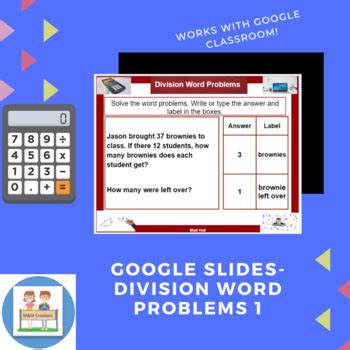 Google Slides Division Word Problems By MandM Creations TPT