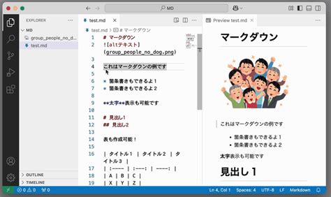 【vscode】 mdファイルをプレビューする だえうホームページ