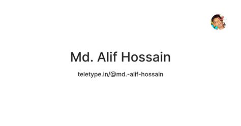 Md Alif Hossain — Teletype