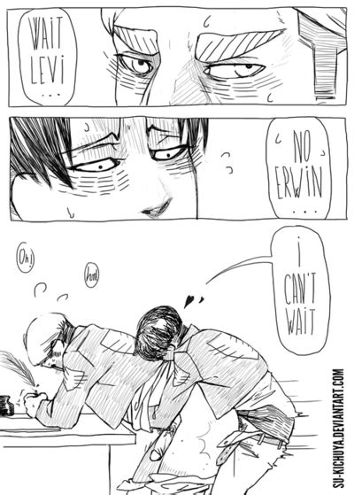 Rule 34 2boys Anal Attack On Titan Clothed Sex Erwin Smith Gay Levi