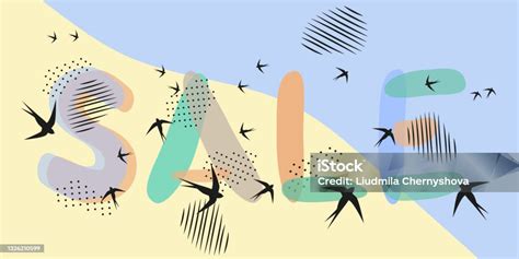 여름 배너 해안 모래 새 레터링 판매 손으로 그린 편지 반점 도트 스트로크 파스텔 의 벡터 그림 부드러운 색상 가리기에 대한 스톡 벡터 아트 및 기타 이미지 Istock