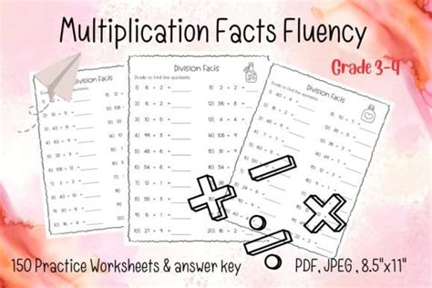 Multiplication Math Fact Fluency Tracker Graphic By Happydesign · Creative Fabrica