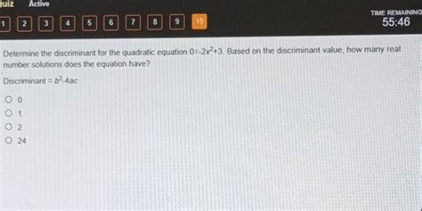 Solved Quiz Active 1 2 3 4 5 6 7 8 9 10 Time Remaining 5546 Determine