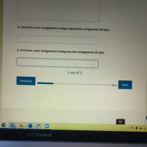 Solved D Perform State Assignment Using Sequential