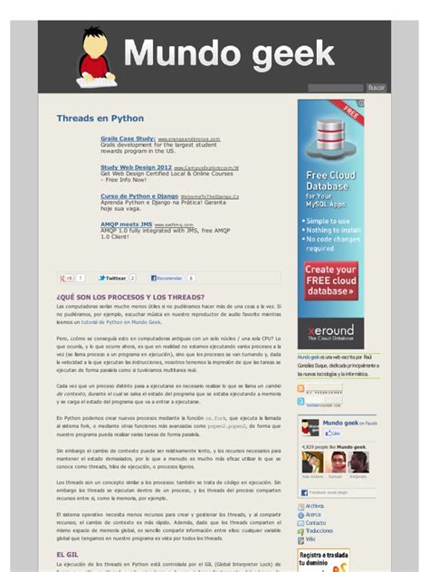 Threads En Python Pdf Hilo Computación Software Del Sistema