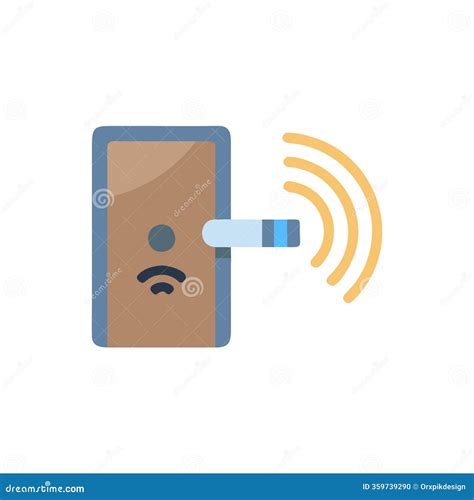 Compact Wireless Door Sensor For Easy Installation Stock Illustration