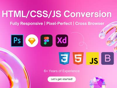 Responsive HTML CSS JS Developer PSD XD Figma To HTML5 Bootstrap Upwork