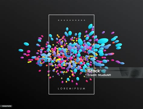 부동 액체 방울 유체 모양과 추상적 인 다채로운 배너 거품과 미래 구성 광고 마케팅 또는 프레젠테이션을 위한 3d 벡터 일러스트레이션입니다 3차원 형태에 대한 스톡 벡터