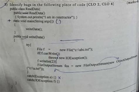Solved Identify Bugs In The Following Piece Of Code CLO Chegg