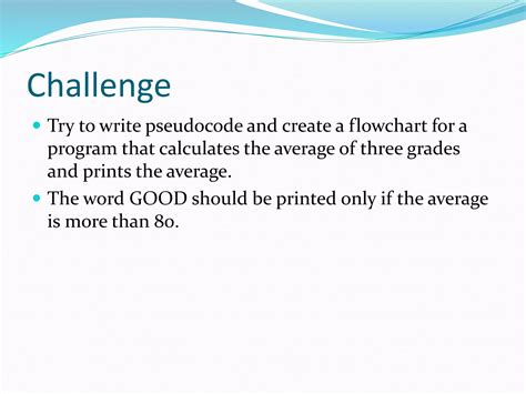 Pseudocode And Flowchart Ppt