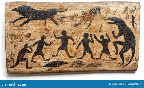 Ancient Humans Are Building Megalithic Ancient Of The Prehistoric Stone Age Vector Illustration