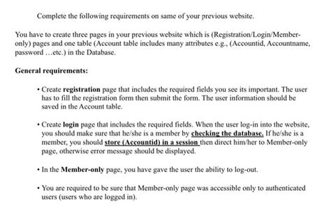 Solved Use Aspnet To Create A Website That Satisfies The