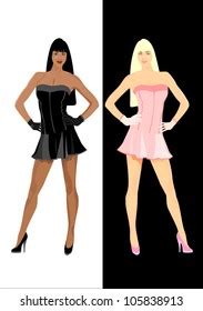 Sexy Twins Cartoon Stock Vector Royalty Free Shutterstock