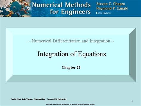 numerical differentiation and integration integration of equations chapter