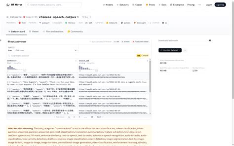 Zake7749 Chinese Speech Corpus 中文对话数据集 语料库数据集