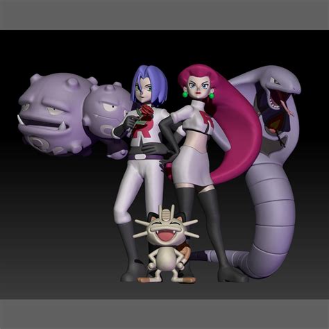 Stl File Pokemon Team Rocket James Jessie 🐉 ・3d Printer Model To Download・cults