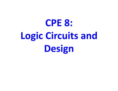 5 Logic Circuits And Design Map Method Introduction Cpe 8 Logic
