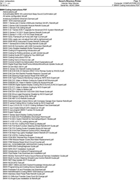 F30codingreferenceguidev17pdf Auto Type Automotive