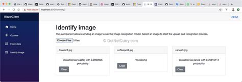 using blazor tensorflow and ml to identify images dotnetcurry
