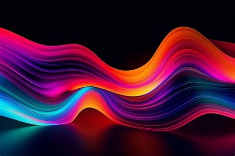 Premium Ai Image Abstract Colorful Wave Background Generative Ai