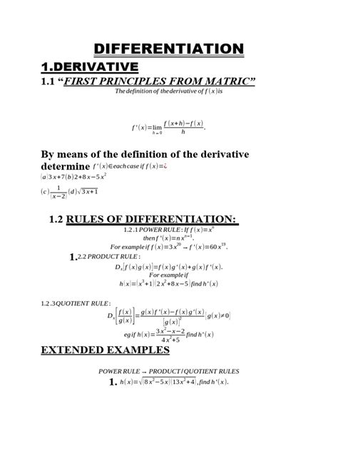Differentiation And Optimisation Pdf Demand Tangent
