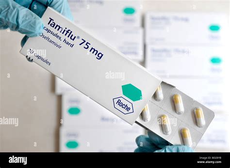 Anti Swine Flu Tamiflu Tablet Capsules Made By Swiss Firm Roche Stock