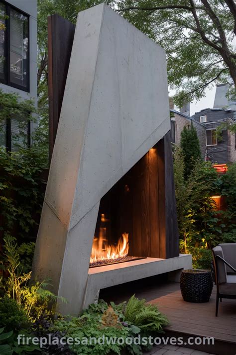 20 Modern Minimalist Outdoor Fireplace Ideas For A Sleek And Serene