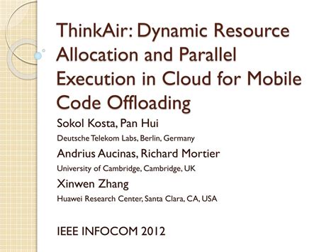 Ppt Thinkair Dynamic Resource Allocation And Parallel Execution In