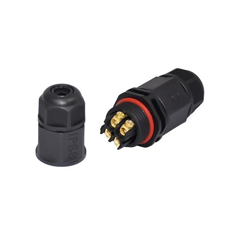 соединитель 10mm прямой, контактный разъем держателя 2 панели IP68