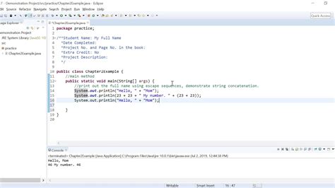 String Concatenation With Numbers Escape Sequence Character Youtube