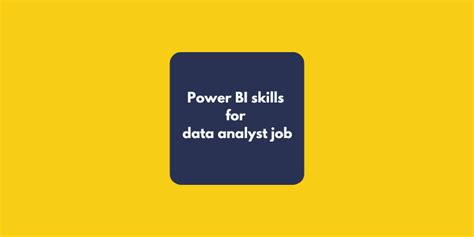 Power Bi Skills You Need To Get A Data Analyst Job Kajodata