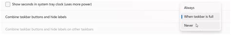 How To Never Combine Taskbar Buttons But Also Hide Labels So Only Small Icons Left In Windows
