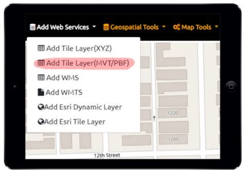 Vector Tile Server MVT PBF GeoData Explorer App