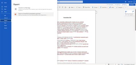 How To Create A PowerPoint Presentation From A Word Document