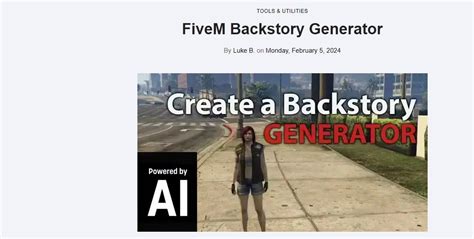 Fivem Charakter Story Generieren Lassen Mit Ai Server Entwicklung